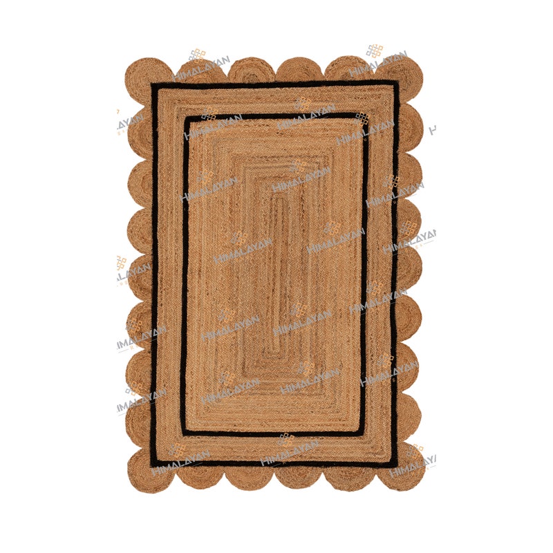 2x3 Rug Scallop Jute - Etsy