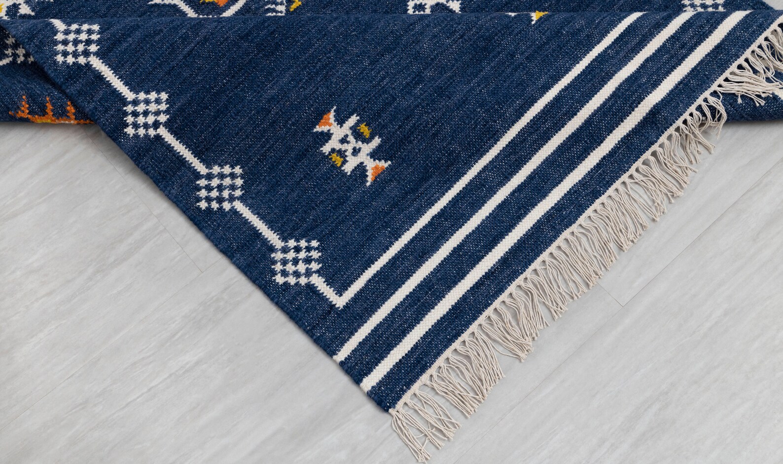 Blue Bohemian Boho Moroccan Rug Hand Woven Bohemian Decor - Etsy