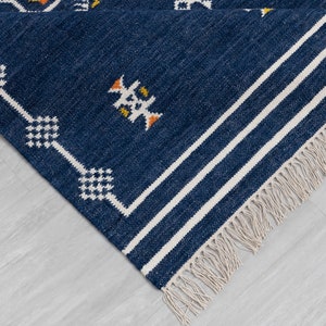 Blue Bohemian Boho Moroccan Rug Hand Woven Bohemian Decor Inspired ...
