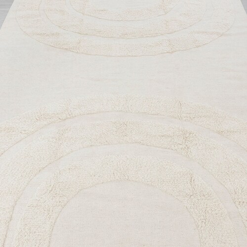 Ivory White Wool Natural Hand Made Moroccan Boho Rug - Etsy