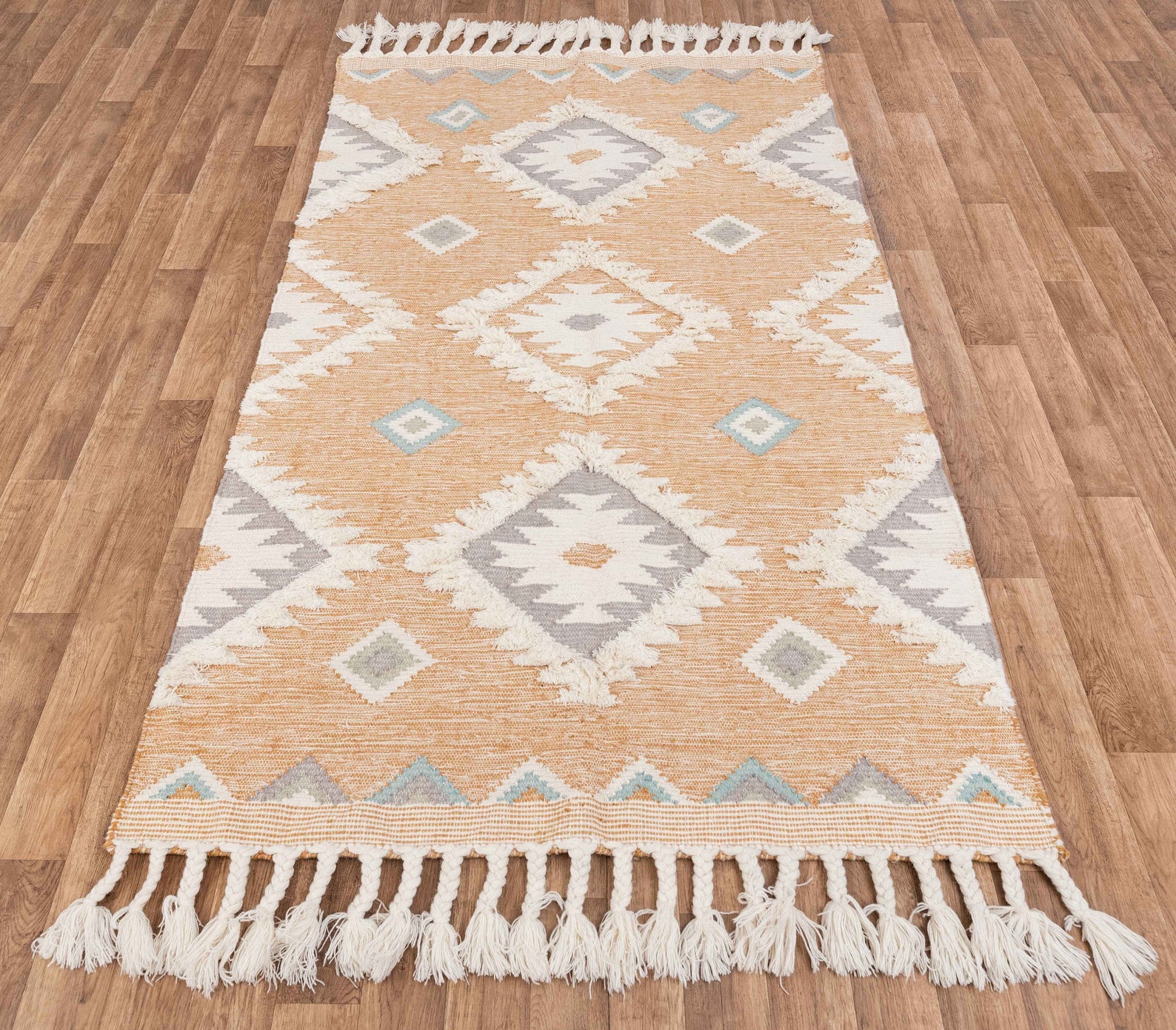 Mustard Gold Handwoven Wool Bohemian Moroccan Rug Boho Rug - Etsy