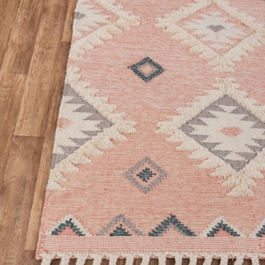 Soft Pink Moroccan Bohemian Hand Woven Wool Rug, Boho Rugs,#as-1 - Etsy