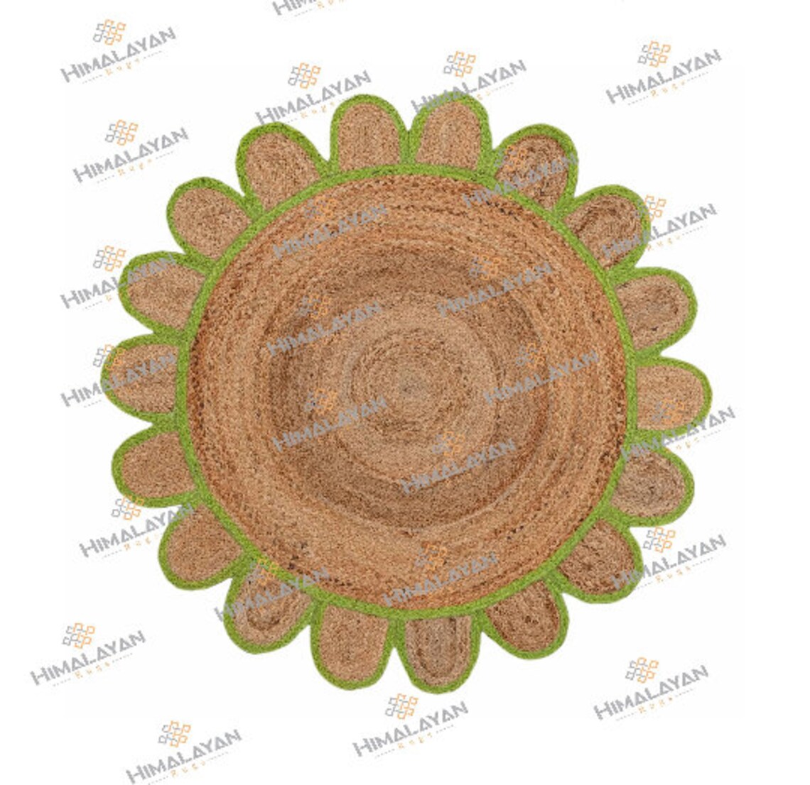 Scallop Round Jute Rug, Bohemian Rug, Natural Eco Friendly Rug Boho ...