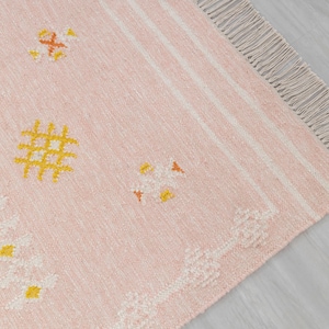 Pink Bohemian Soft Wool Boho Moroccan Rug Hand Woven Bohemian Decor ...