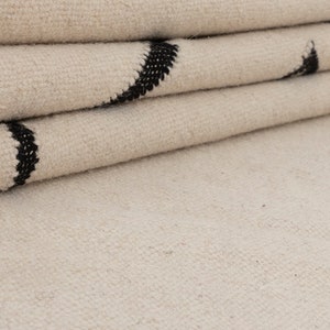 White Black Scandinavian Nordic Decor Inspired Rug Hand Woven Wool ...