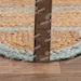 Scalloped Jute Rug, Light Blue Jute Scallop Boho Decor Handmade Rug ...
