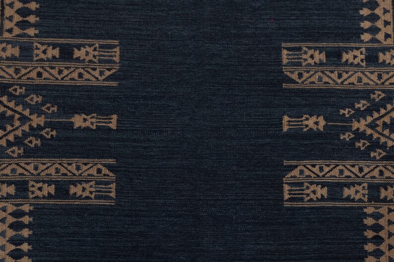 Blue Brown Gold Bohemian Boho Moroccan Rug Hand Woven Bohemian - Etsy