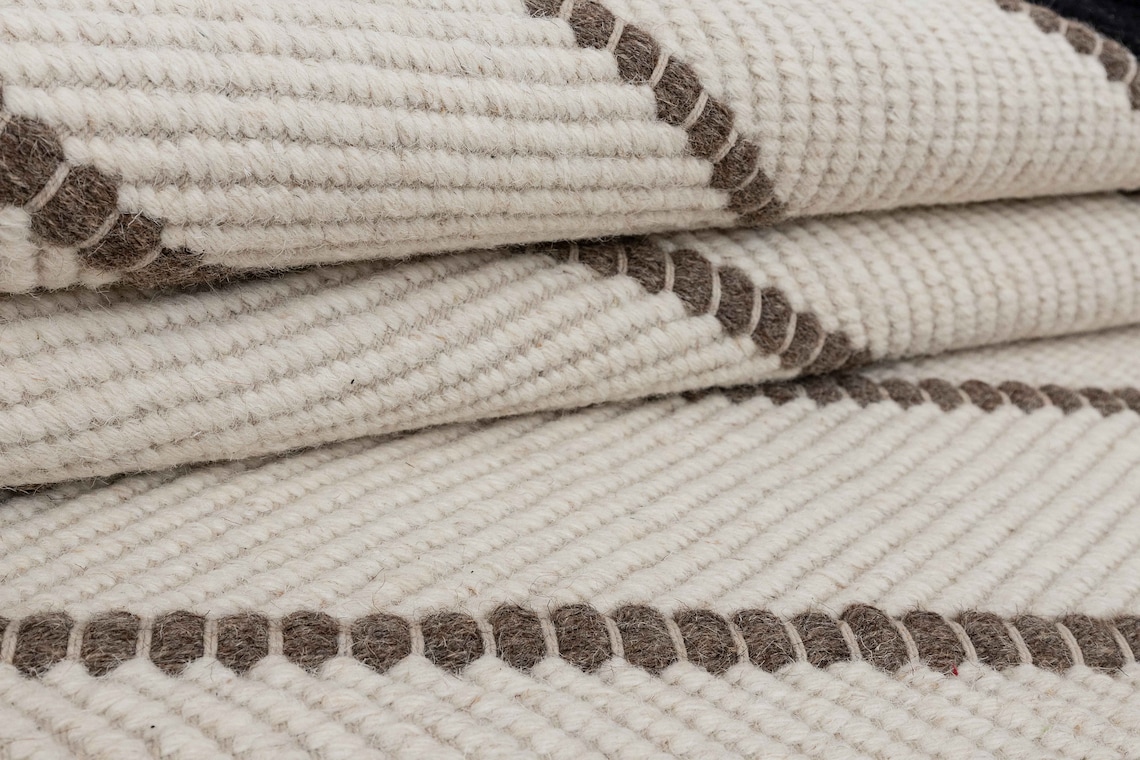 Scandinavian Nordic Decor Inspired Rug Hand Woven Wool | Etsy