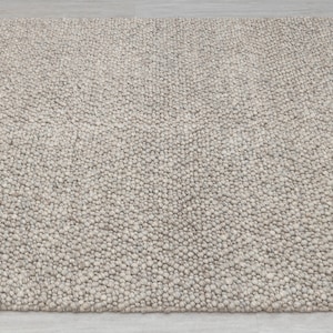 Light Grey Brown Chunky Pebble Natural Non Dyed Wool Handwoven High ...