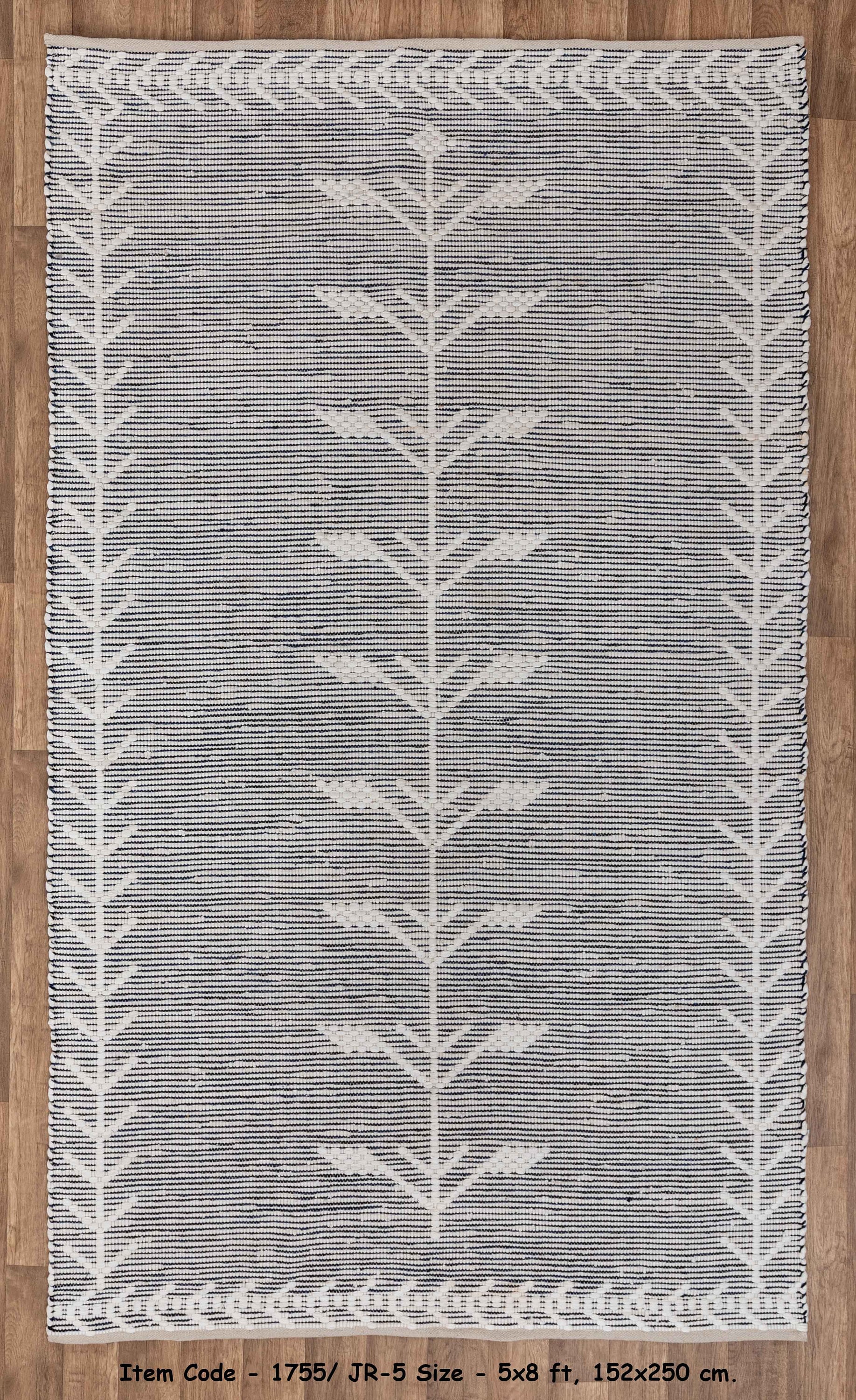 White Black Hand Woven Cotton Boho Moroccan Inspired | Etsy