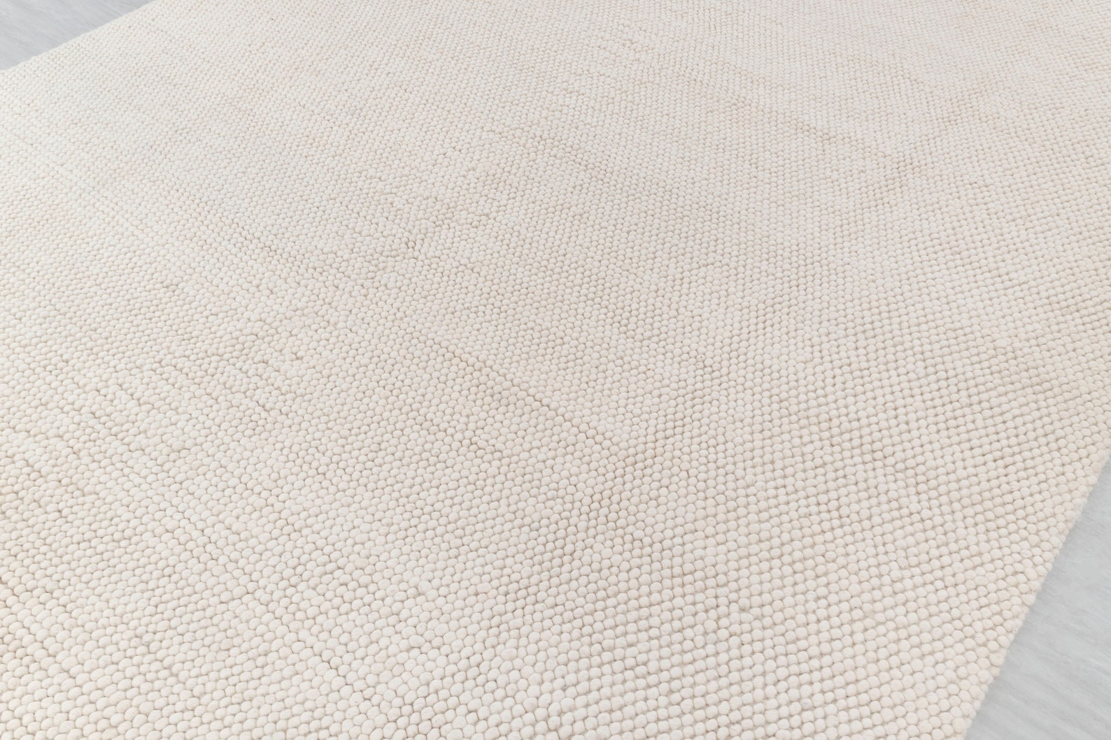 Ivory Chunky Felted Soft Wool Rug Modern Design Hand Woven - Etsy