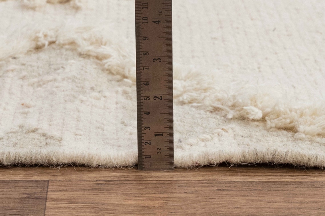 Ivory Grey Hand Woven Moroccan Inspired Bohemian Wool Rug - Etsy