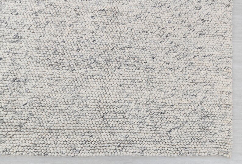 Chunky Felted Soft Wool Rug Ivory Grey Charcoal High Quality - Etsy