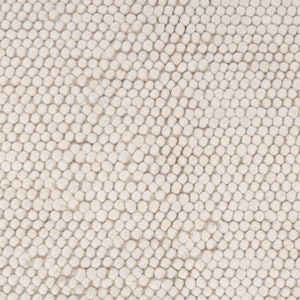 Ivory Chunky Felted Soft Wool Rug Modern Design Hand Woven Wool ...