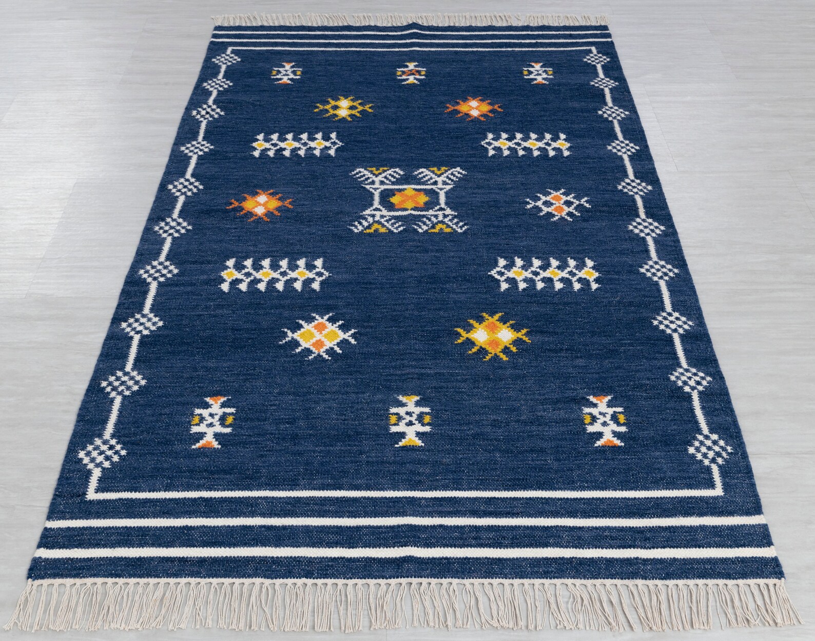 Blue Bohemian Boho Moroccan Rug Hand Woven Bohemian Decor - Etsy
