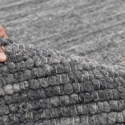 Ivory Chunky Felted Soft Wool Rug Modern Design Hand Woven - Etsy