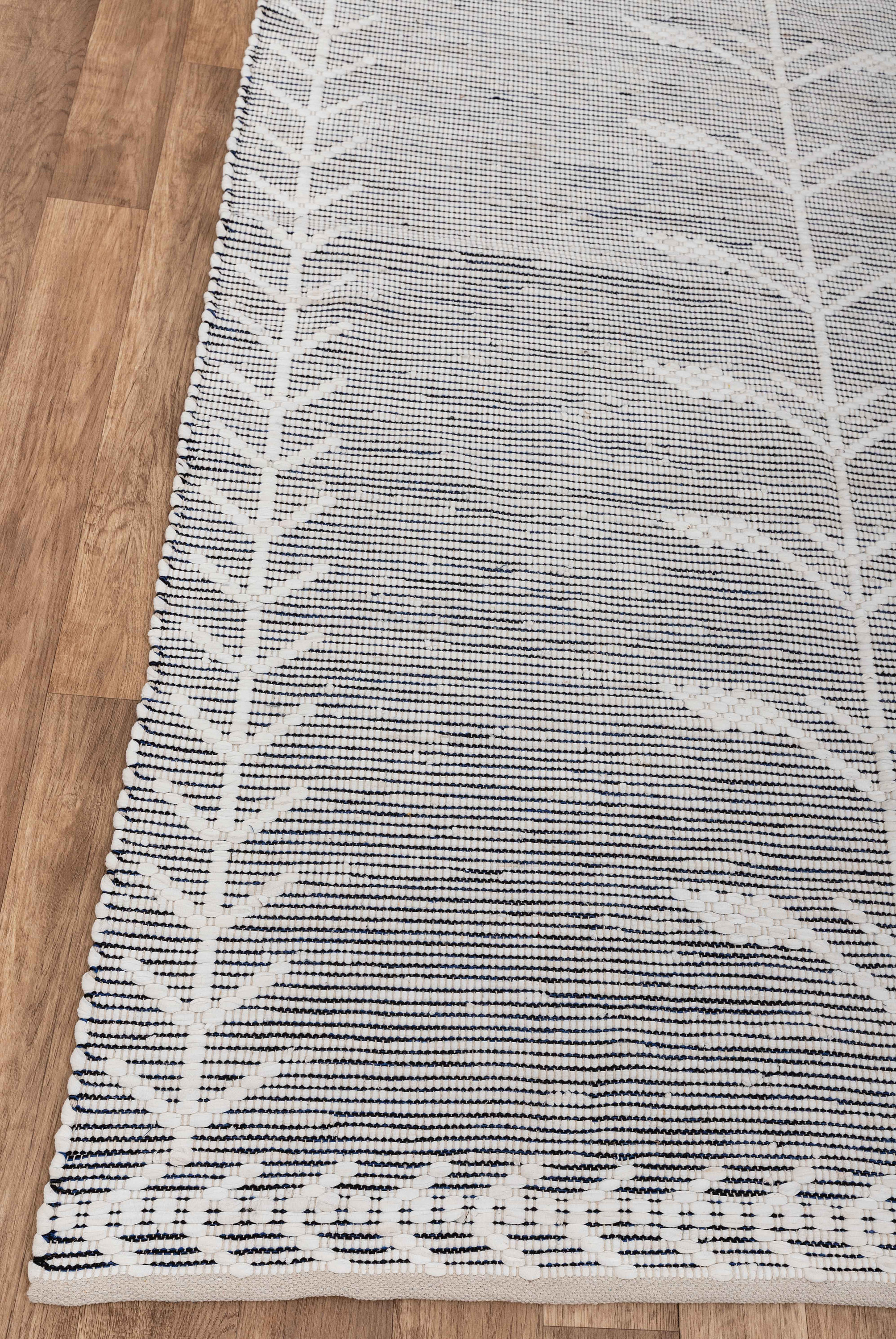 White Black Hand Woven Cotton Boho Moroccan Inspired | Etsy