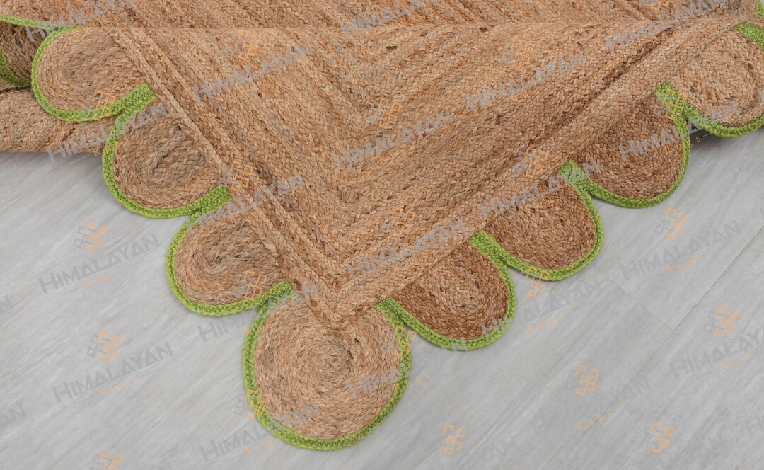 Green Border Hand Made Rug,bohemian Decor Inspire, Customize in Any ...