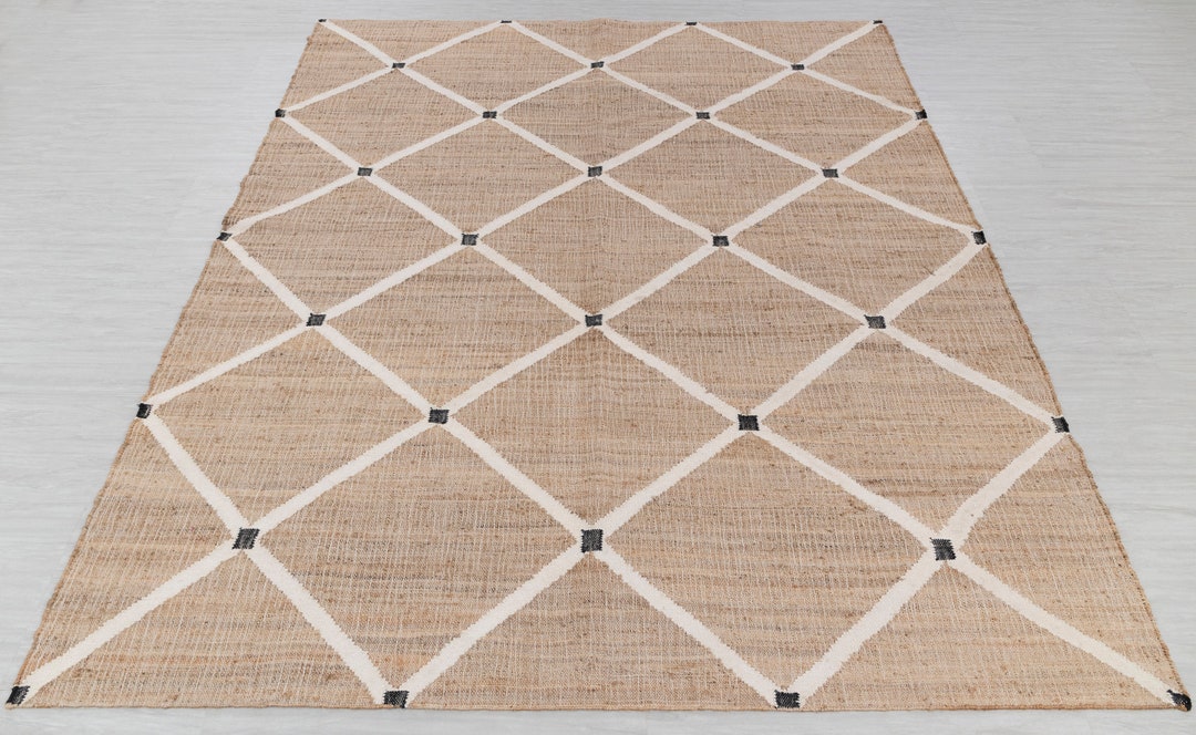 Natural Jute Ivory High Quality Hand Woven Premium Quality Boho Style ...