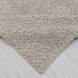 Light Grey Brown Chunky Pebble Natural Non Dyed Wool Handwoven High ...
