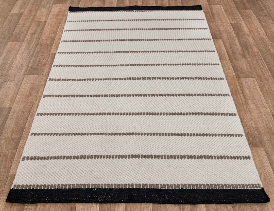 Scandinavian Nordic Decor Inspired Rug Hand Woven Wool Flatweave ...