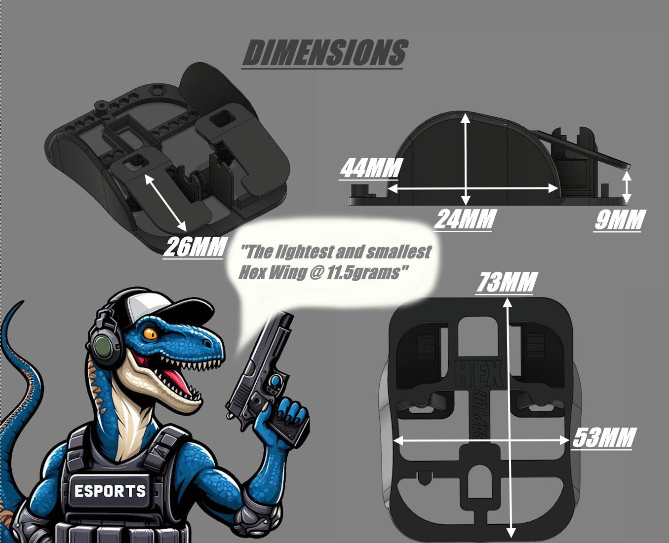 Digital Razer Deathadder V3 Pro Wireless DAV3 28 Gram Hex Wing Raptor ...