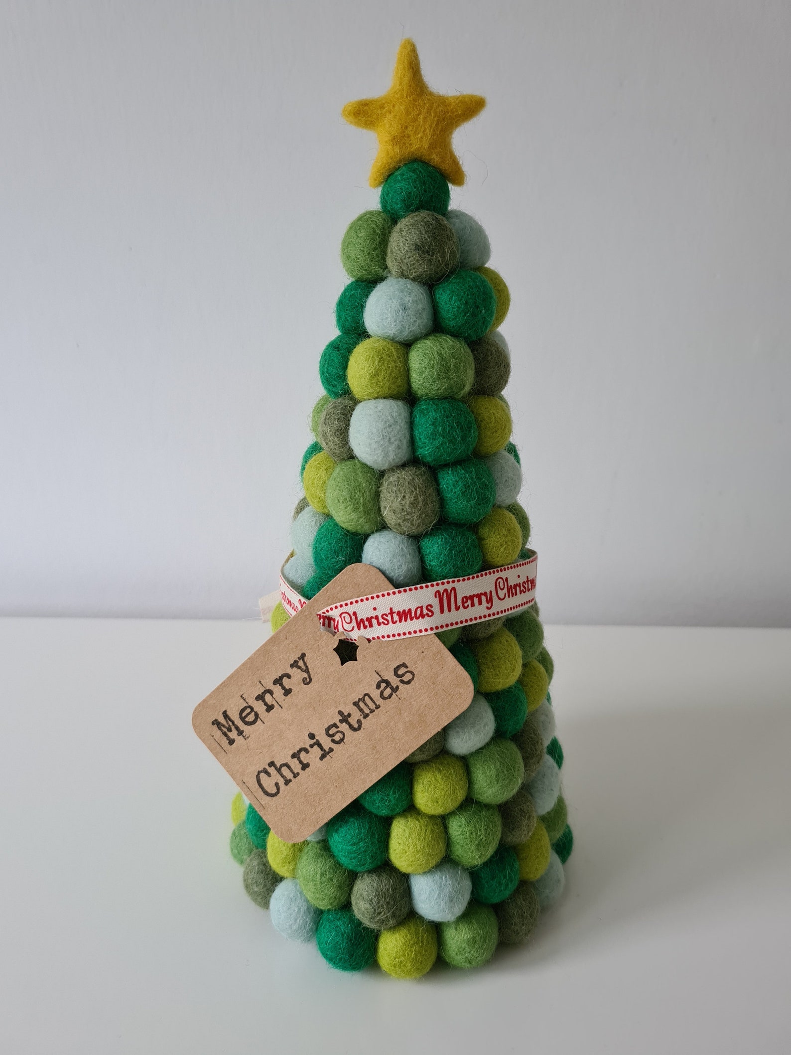 Felt Ball Christmas Tree, Handmade Wool Decor - Etsy UK