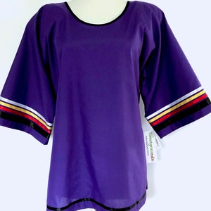Native American Traditional Ladies Pow Wow DEEP PURPLE Ribbon Blouse ...