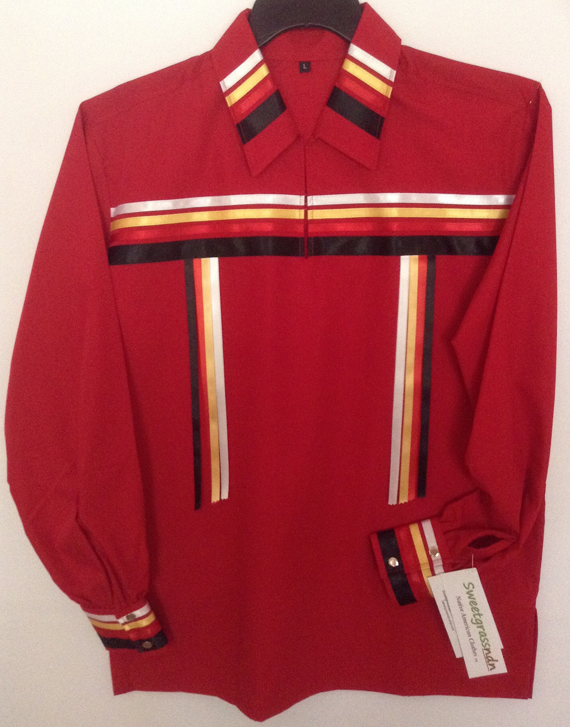 Native American Regalia Traditional RED Pow Wow Ribbon Shirt© | Etsy