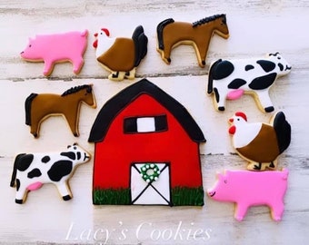 Farm Animal Cookies - Etsy