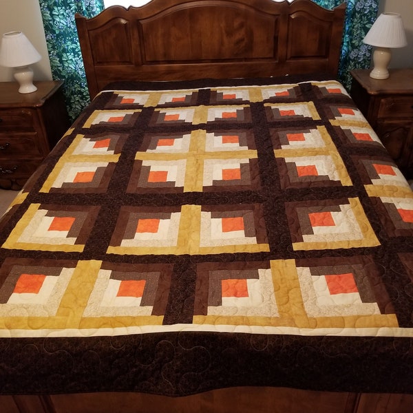 Log Cabin Quilt - Etsy