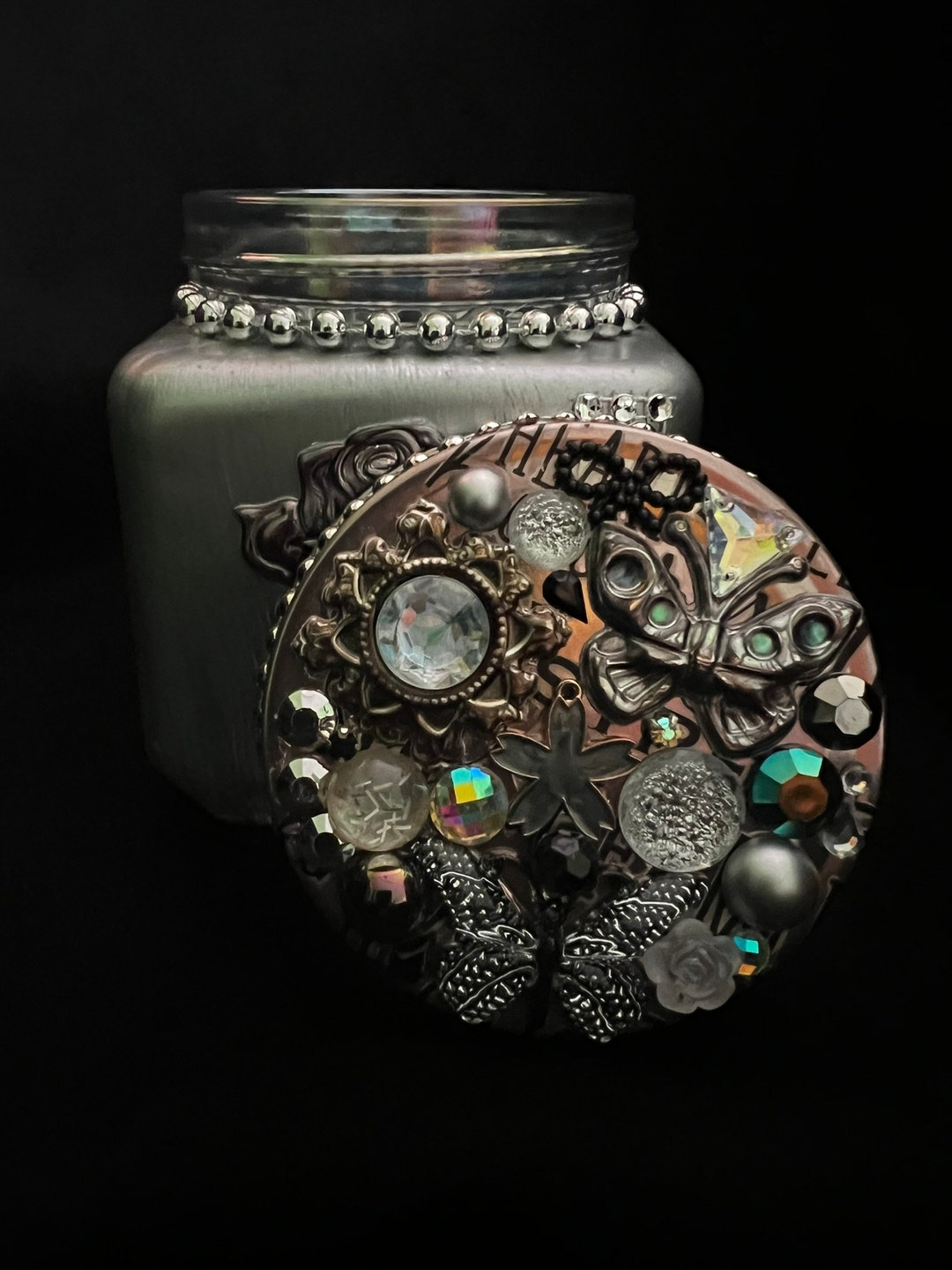 Beautiful Hand-decorated Jar With Lid - Etsy