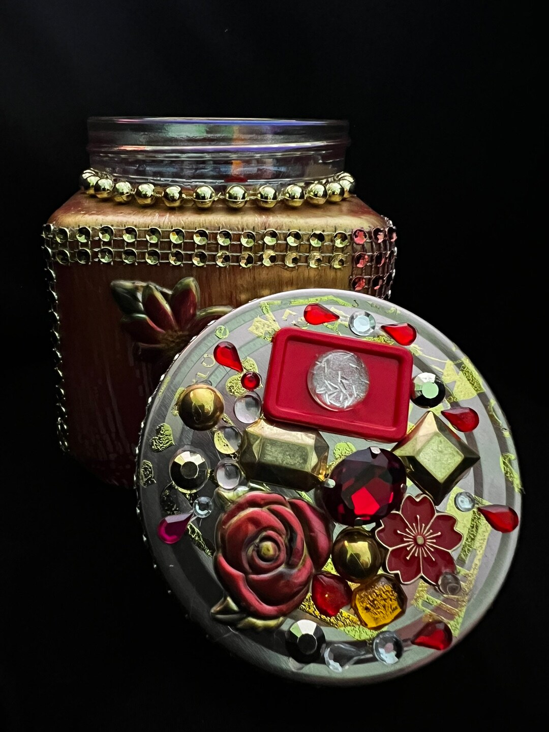 Beautiful Hand-decorated Jar With Lid - Etsy