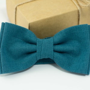 Dark Cyan Bow Tie | Dark Cyan Linen Bow Tie, Dark Cyan Weddings ...