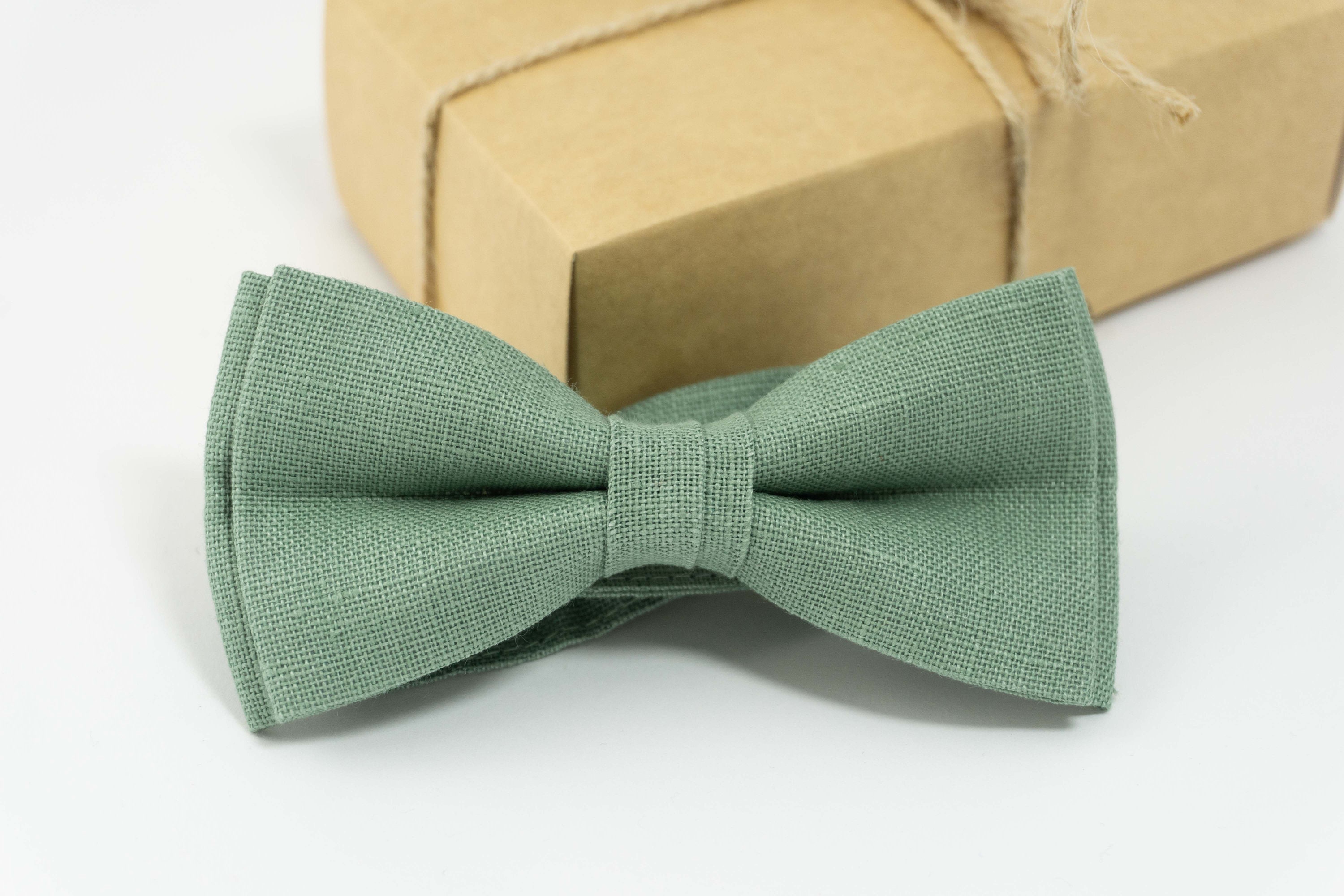 Sage green bow tie Sage green Wedding bow tie sage green | Etsy