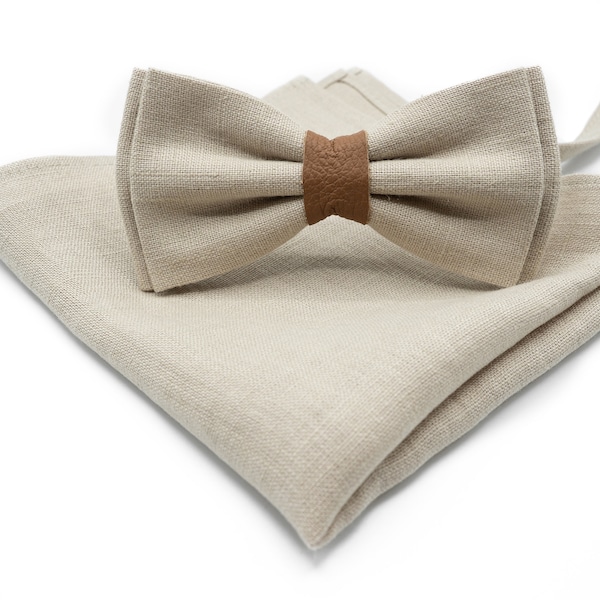 Beige Bow Tie - Etsy