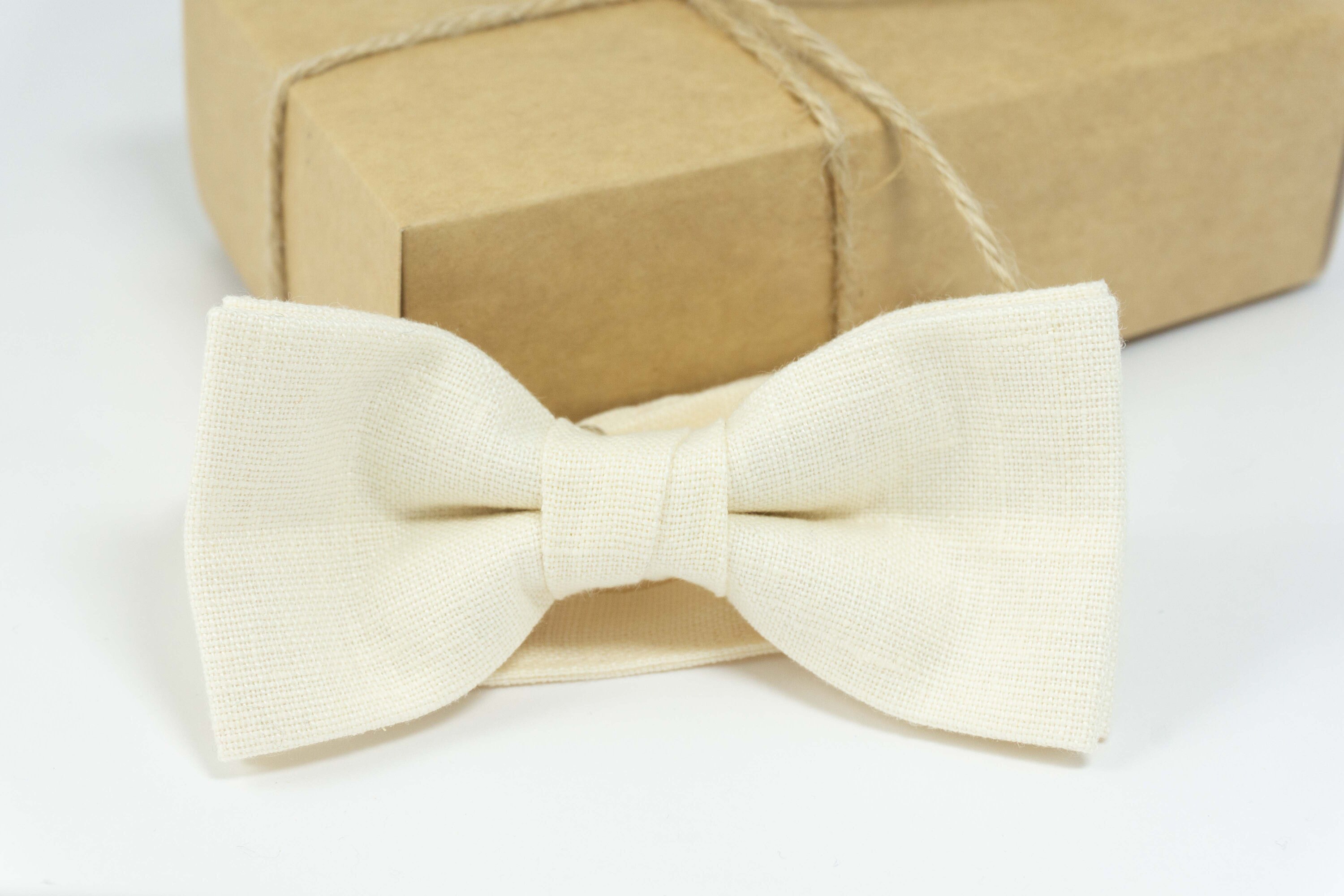 Champagne Color Linen Bow Tie | Champagne Bow Ties for Men, Boys Bow ...