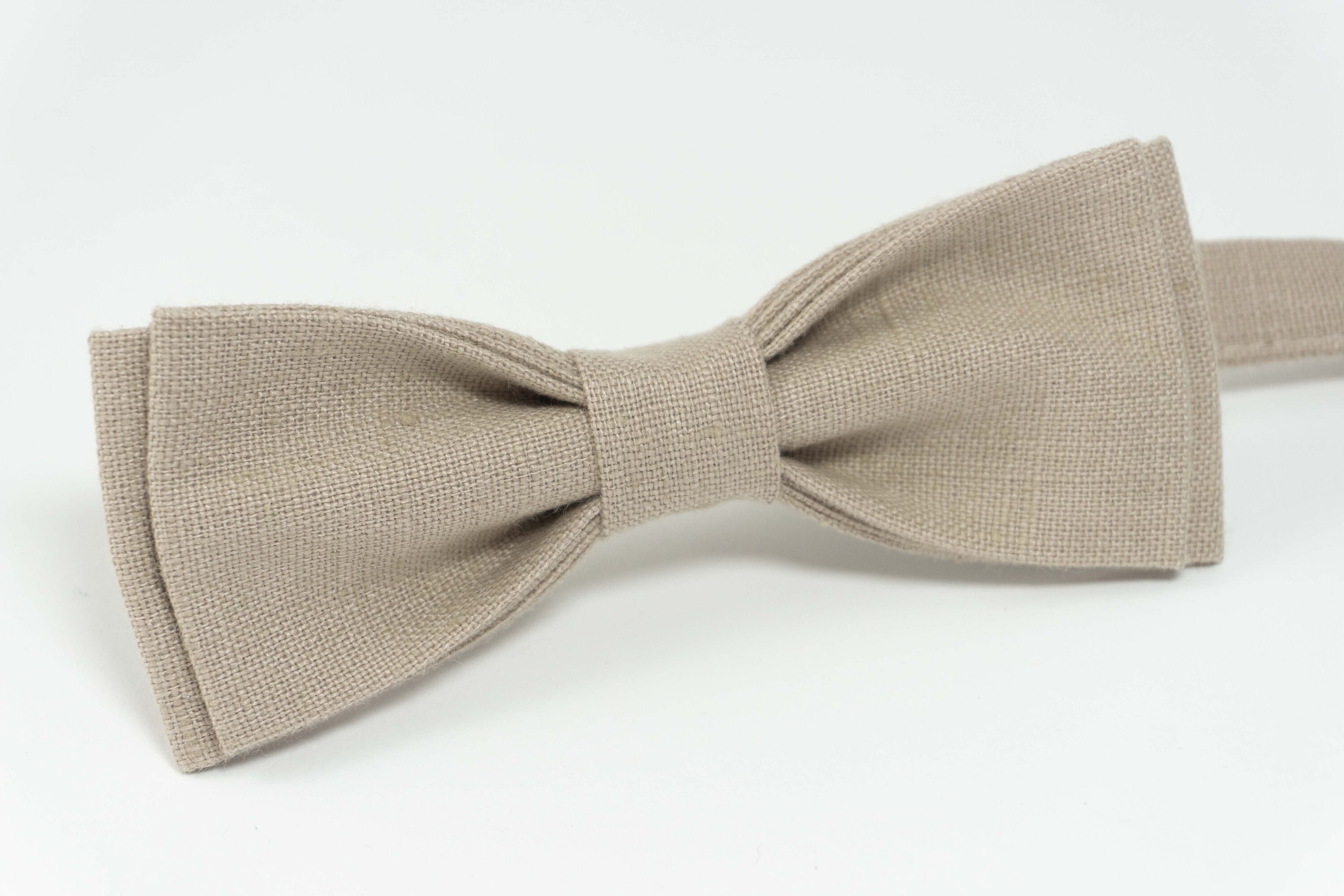 Beige bow tie wedding beige baby bow tie beige necktie | Etsy