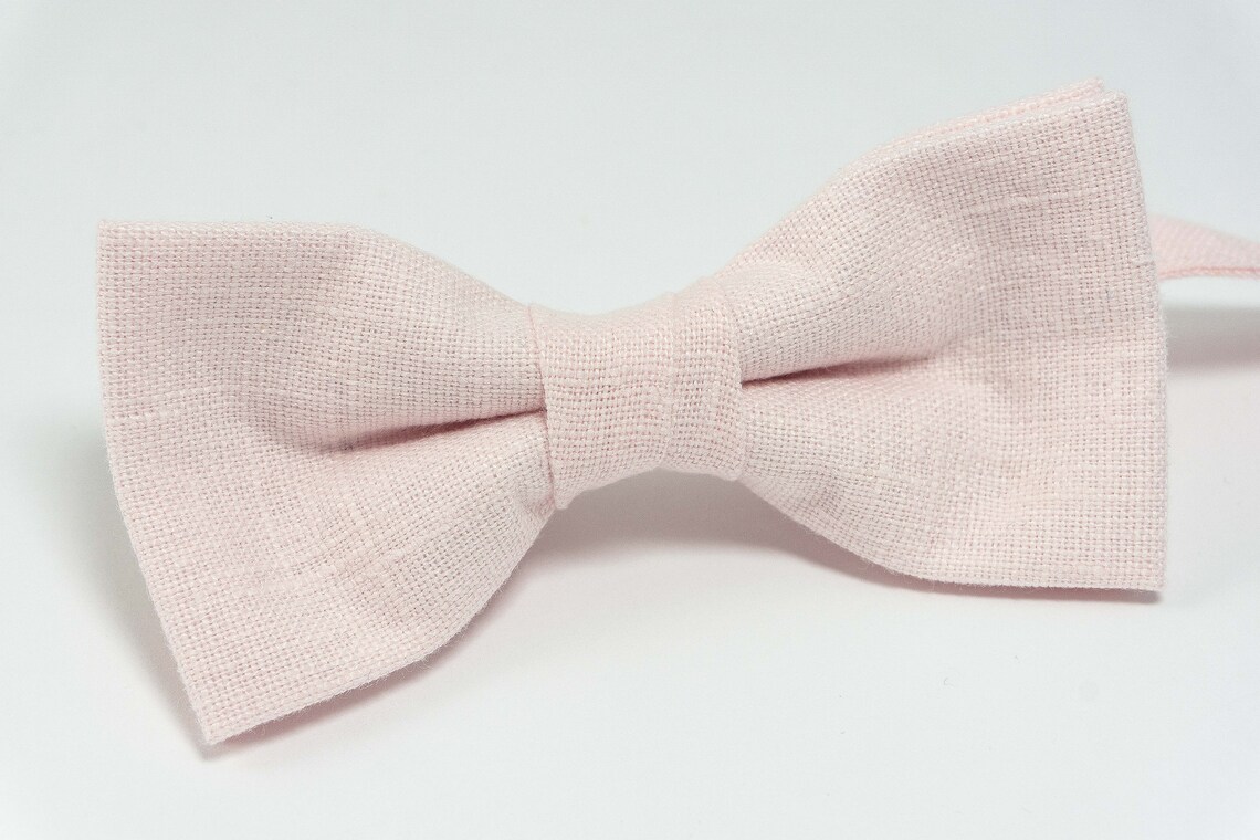 Blush Petal Pink Bow Tie | Blush Pink Mens Wedding Bow Ties Blush Pink ...