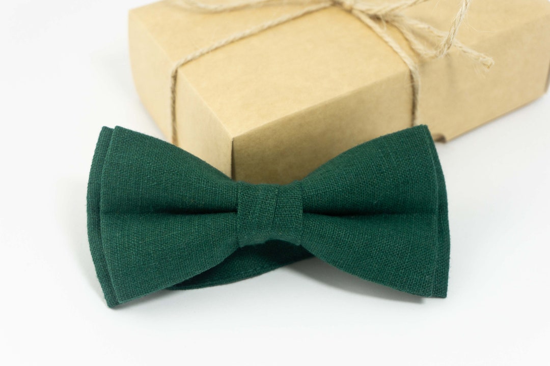 Forest Green Bow Tie | Ideal for Green-themed Weddings and Men's ...
