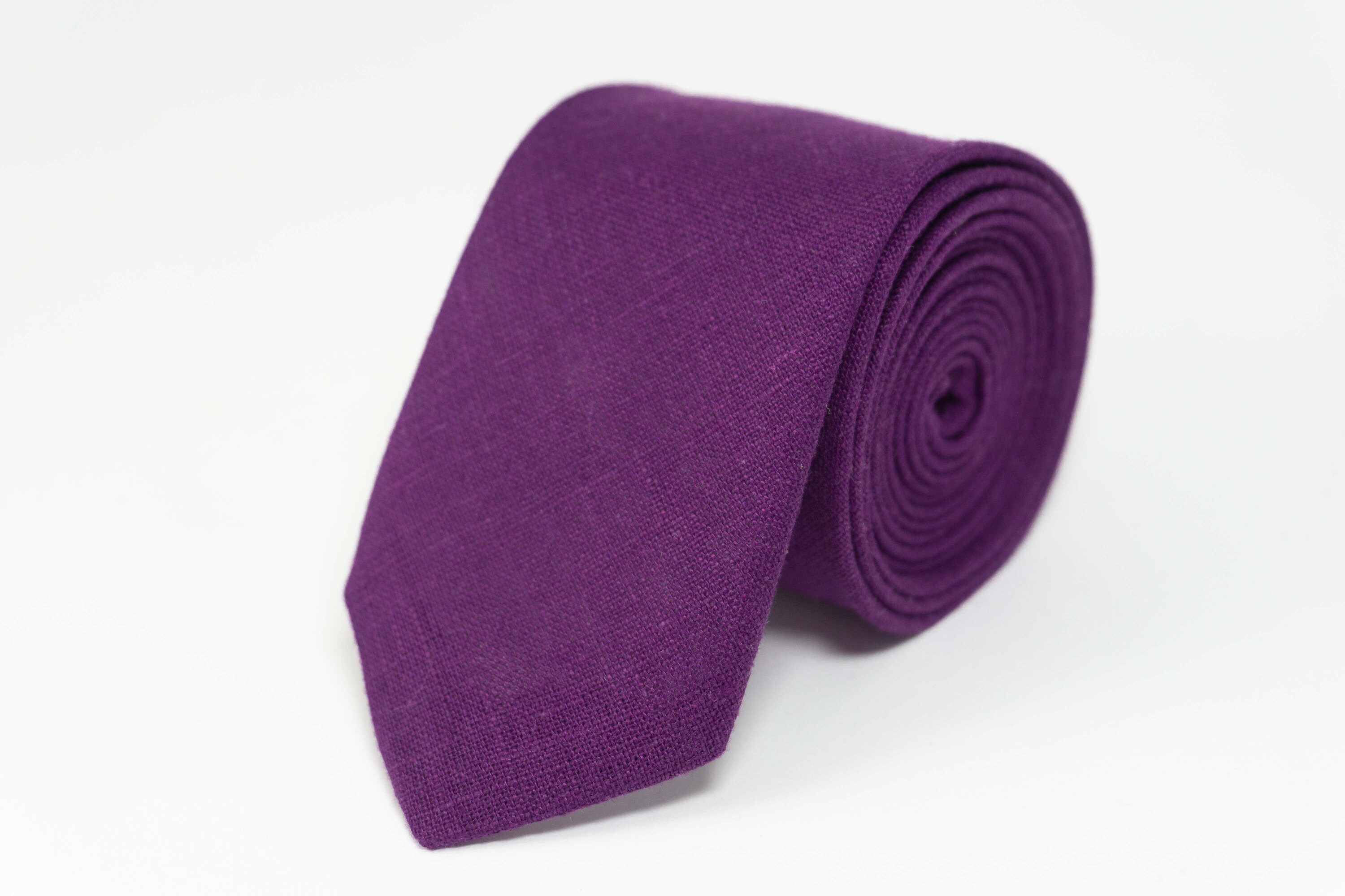 Violet Necktie Violet Linen Necktie for Your Weddings - Etsy Australia