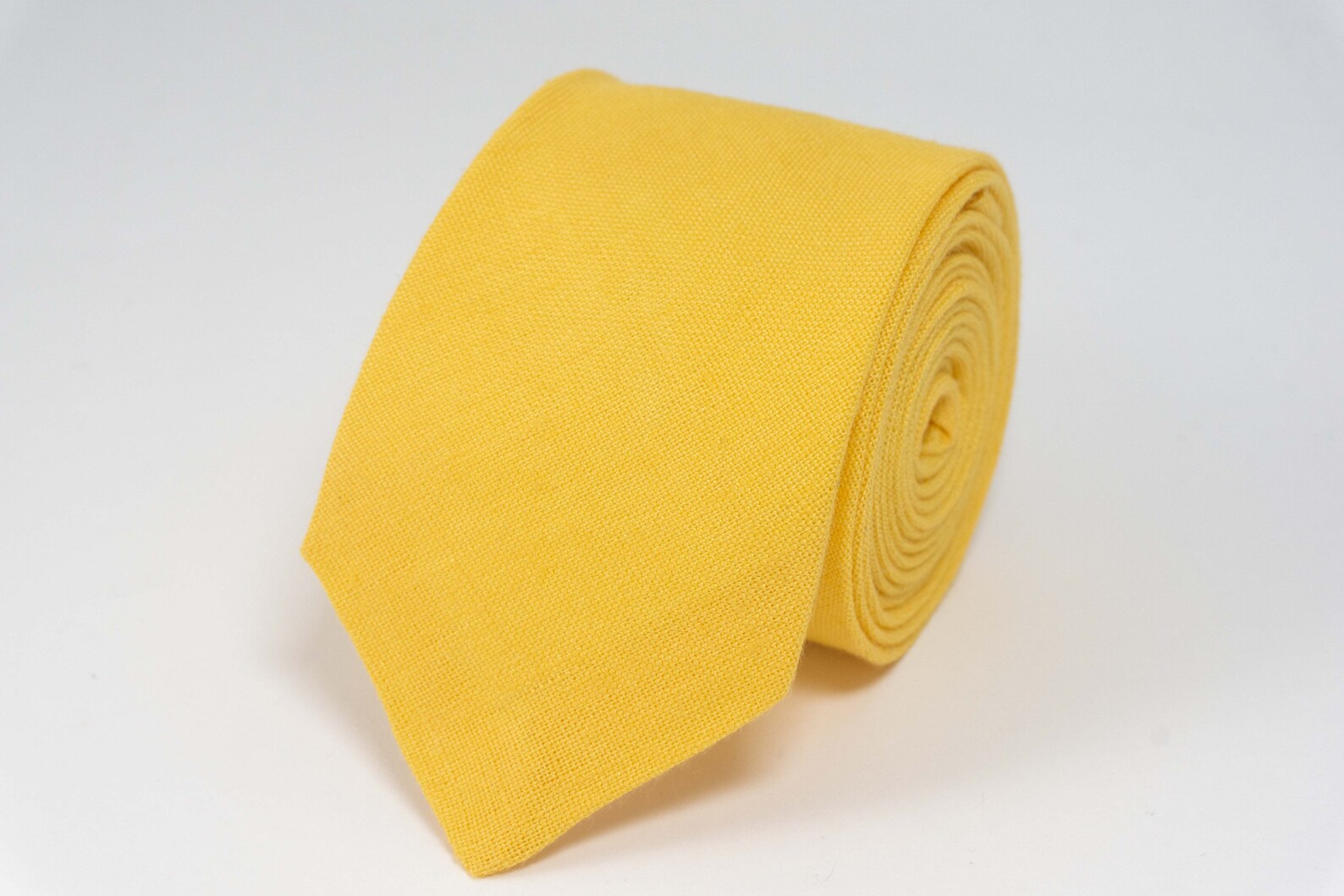 Yellow wedding necktie Yellow regular necktie made from | Etsy