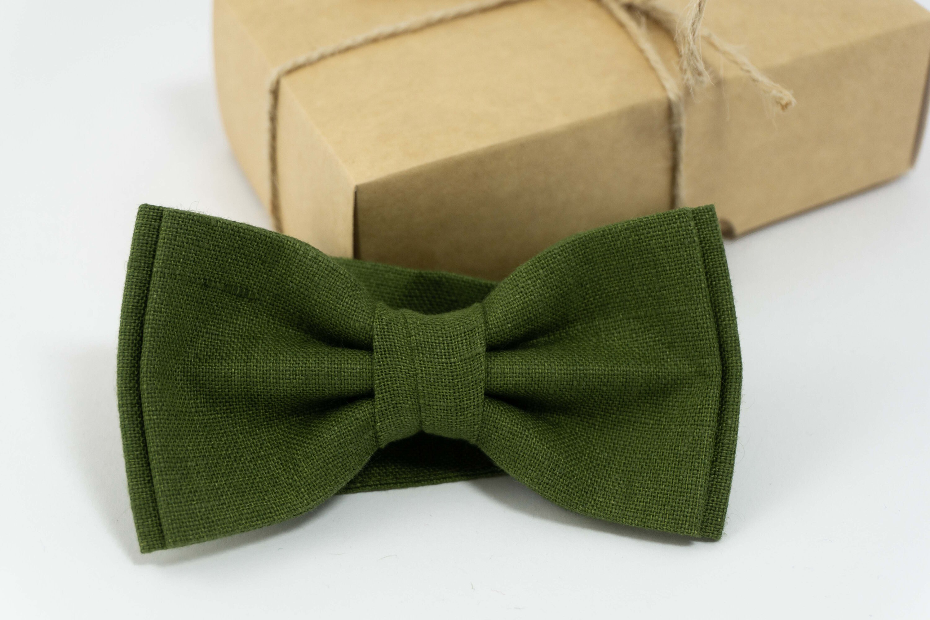 Olive Green color bow tie Olive green mens wedding bow ties | Etsy
