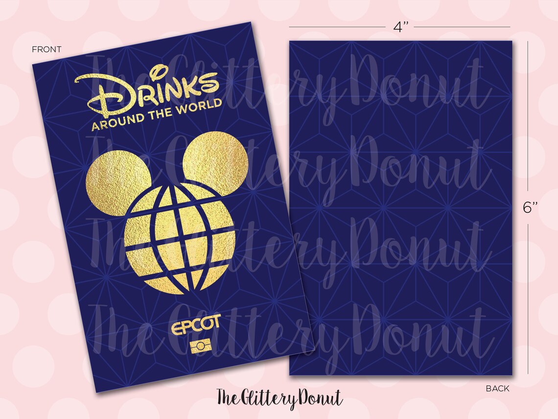 Drink Around The World Epcot Printable Drink Passport Etsy