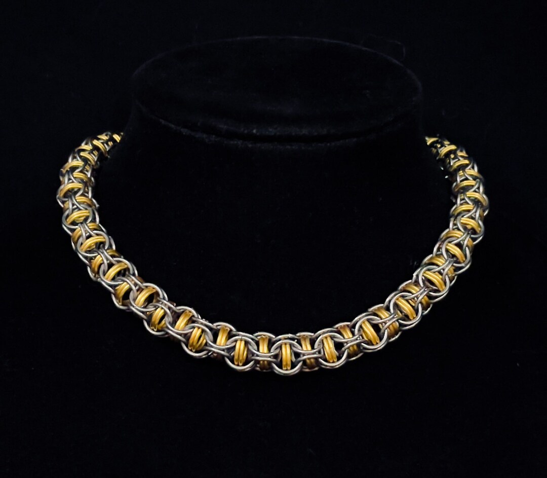 Captive inverted Round Chainmail Necklace - Etsy
