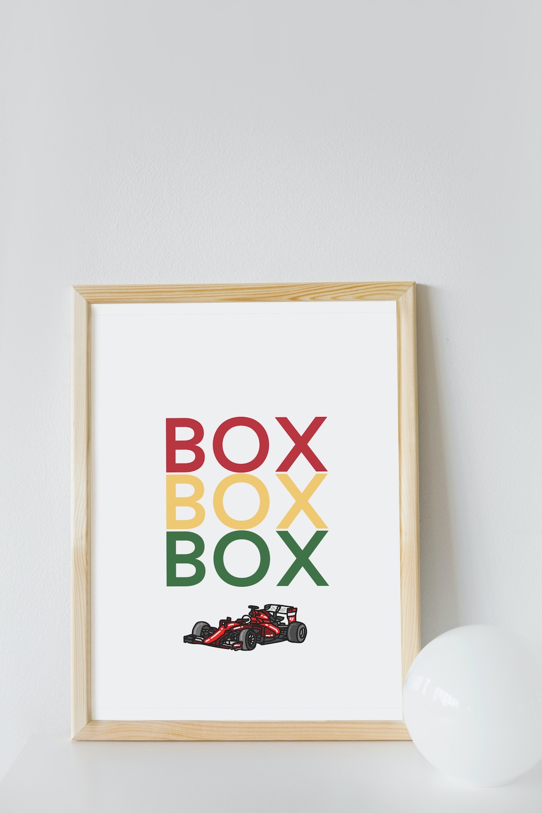 Box Box Box Formula 1 Inspired Print - Etsy