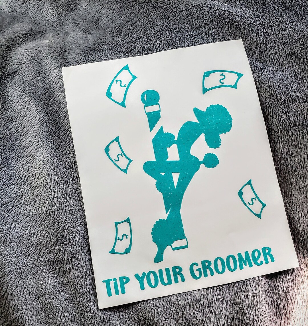 Dancing Poodle Tip Your Groomer Car Decal Bumper Sticker - Etsy