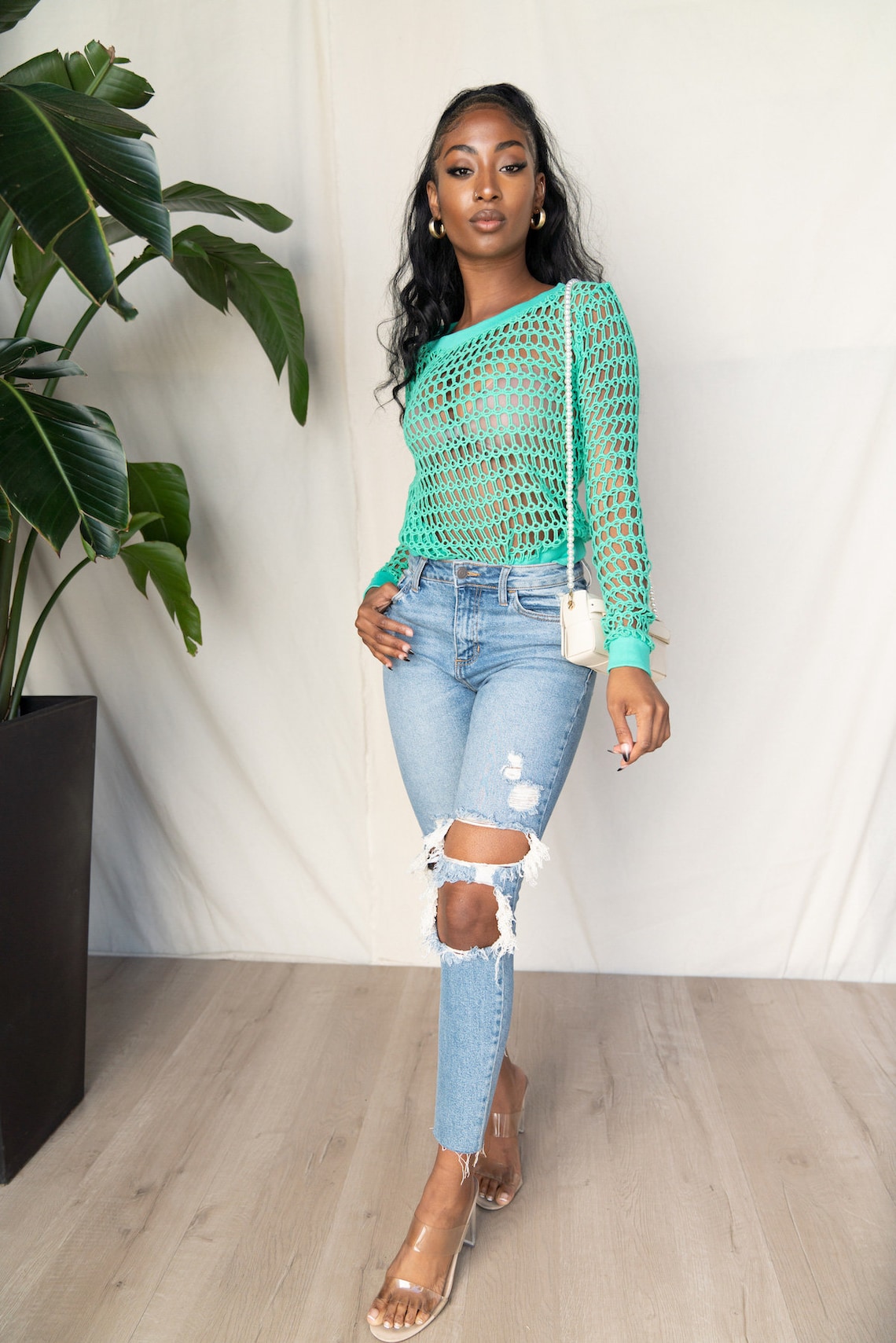 Open Stitch Sweater Top - Etsy