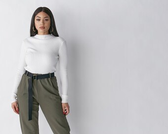 Mock Neck Top Knitting Pattern - Etsy