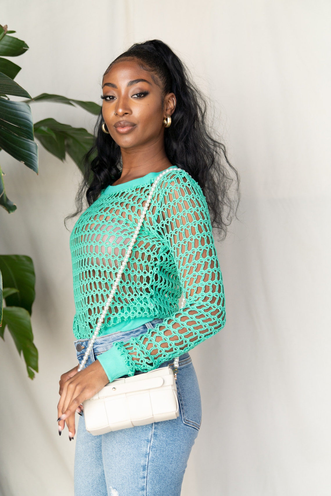 Open Stitch Sweater Top - Etsy